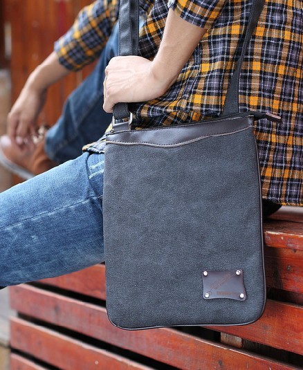 Cheap canvas messenger bag for men, cheap canvas satchel bag - BagsEarth