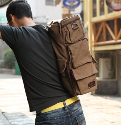 Canvas messenger bags backpack, single strap backpack - BagsEarth
