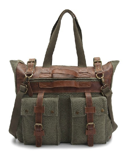 Canvas messenger backpack, canvas tote bag - BagsEarth